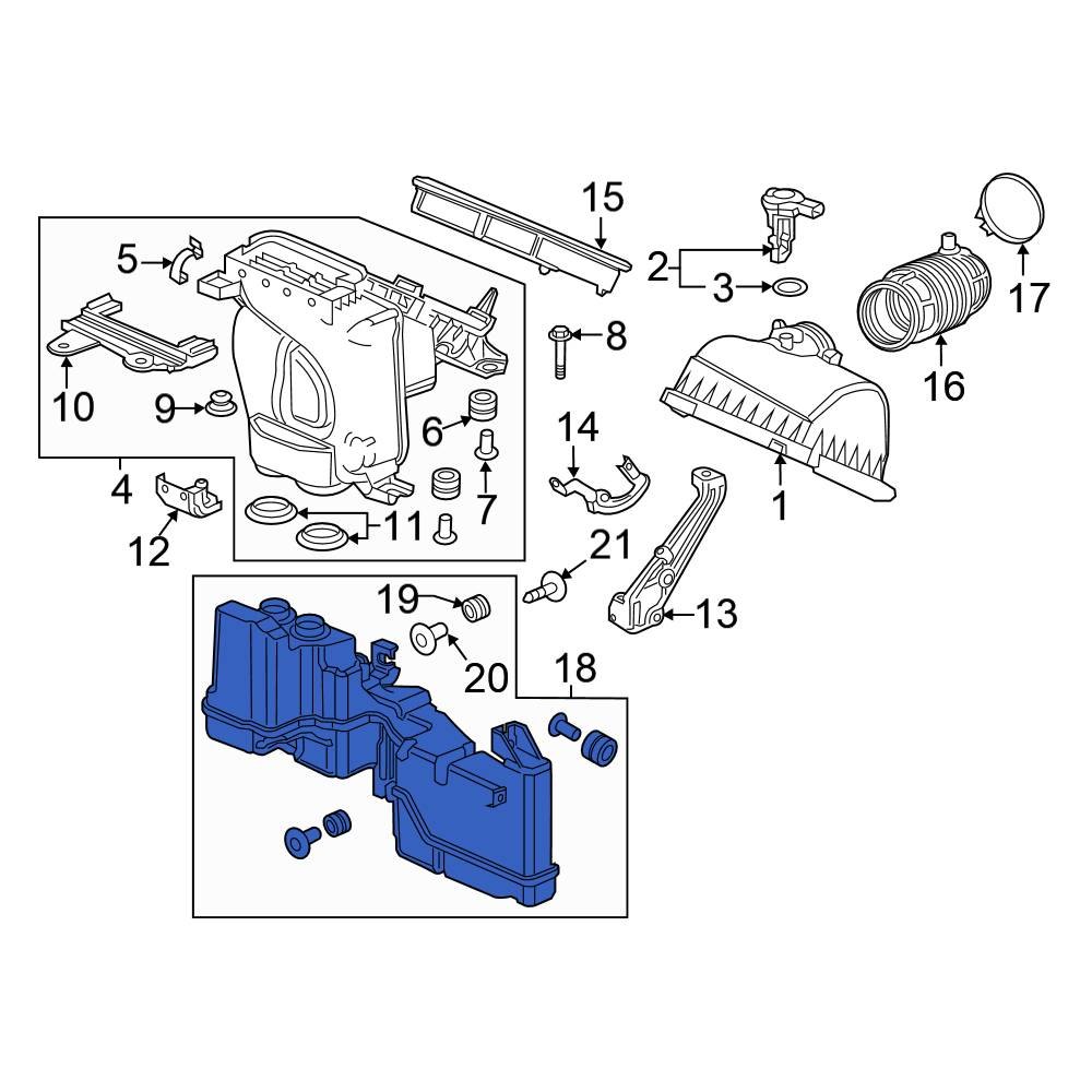 Honda OE 172305BAA00 - Engine Air Intake Resonator