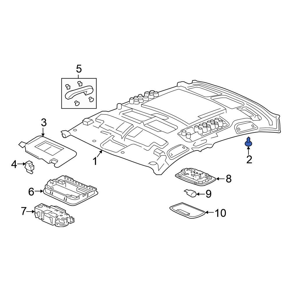 Honda OE 90667SWZ003ZV - Trunk Trim Panel Clip