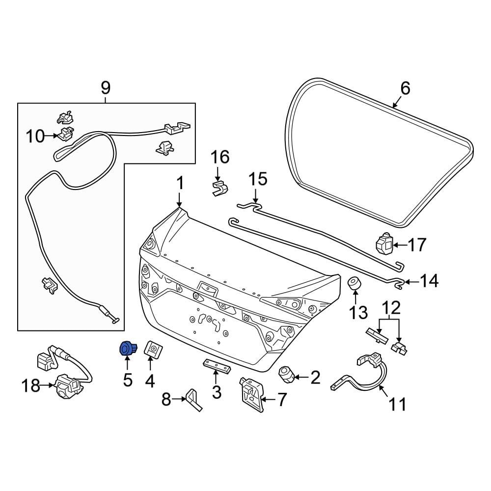 Honda OE 90601SNVP01 - Spoiler Grommet