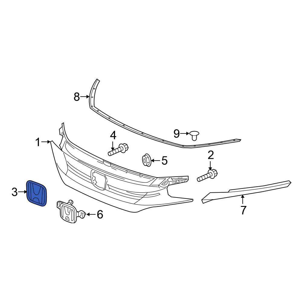 Honda OE 75700TBAA00 - Front Grille Emblem