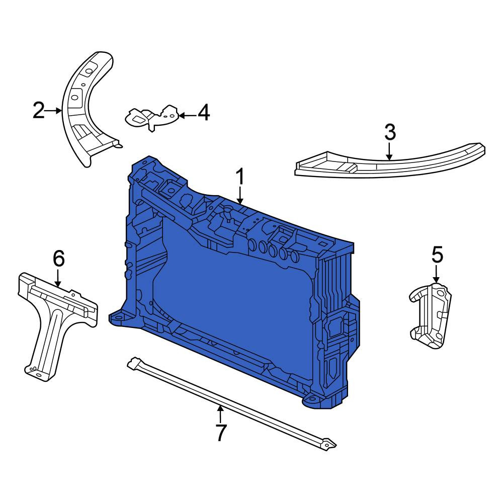 Honda OE 71411T22A01 - Front Radiator Support Panel