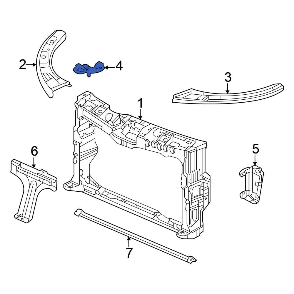 Honda OE 74123T20A00 - Right Radiator Support Side Panel Bracket