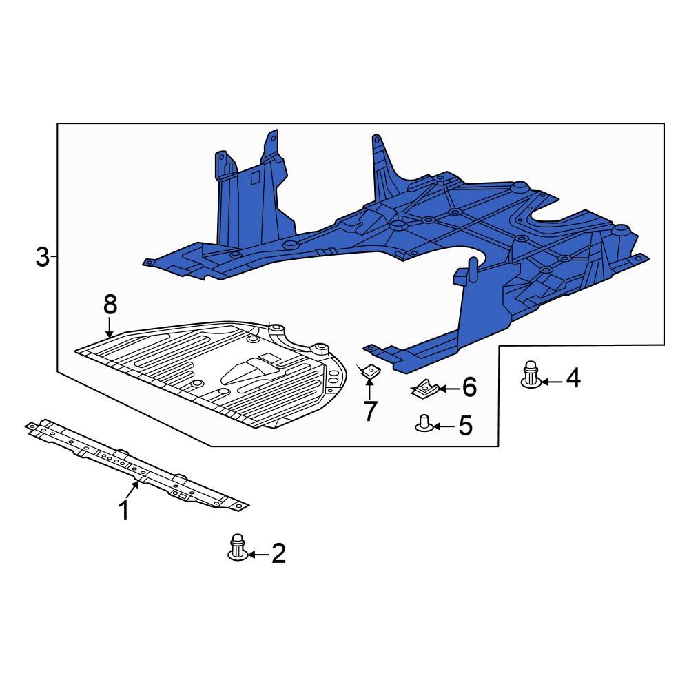 Honda OE 74113T20A00 - Front Forward Radiator Support Splash Shield