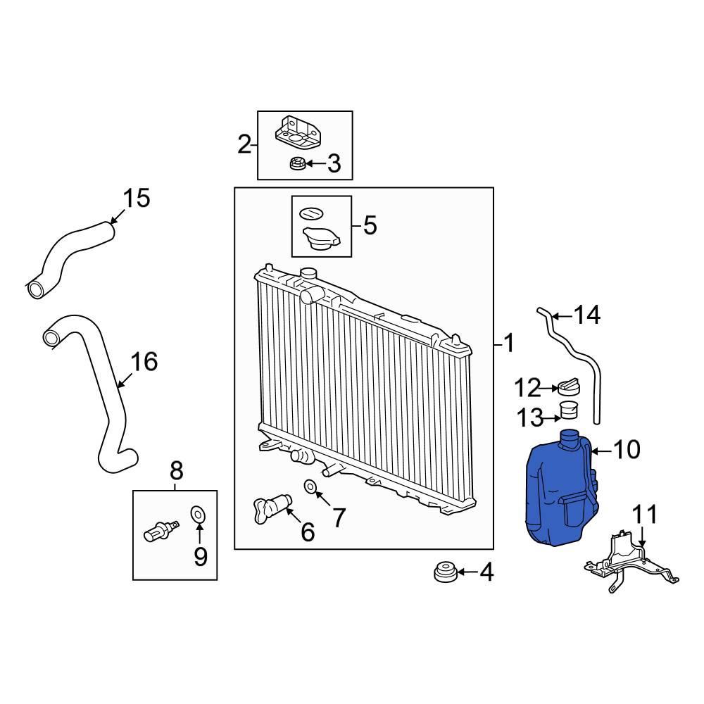 Honda OE 1910164AA00 - Engine Coolant Reservoir