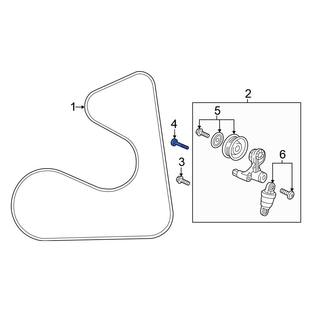 Honda OE 90001R1AA00 - Belt Tensioner Bolt