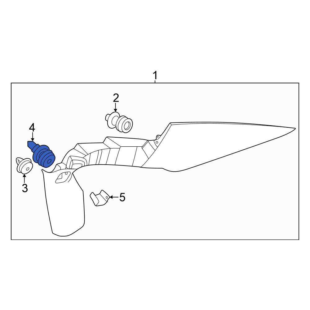 Honda OE 91560SLJ003 - Body D-Pillar Trim Panel Clip