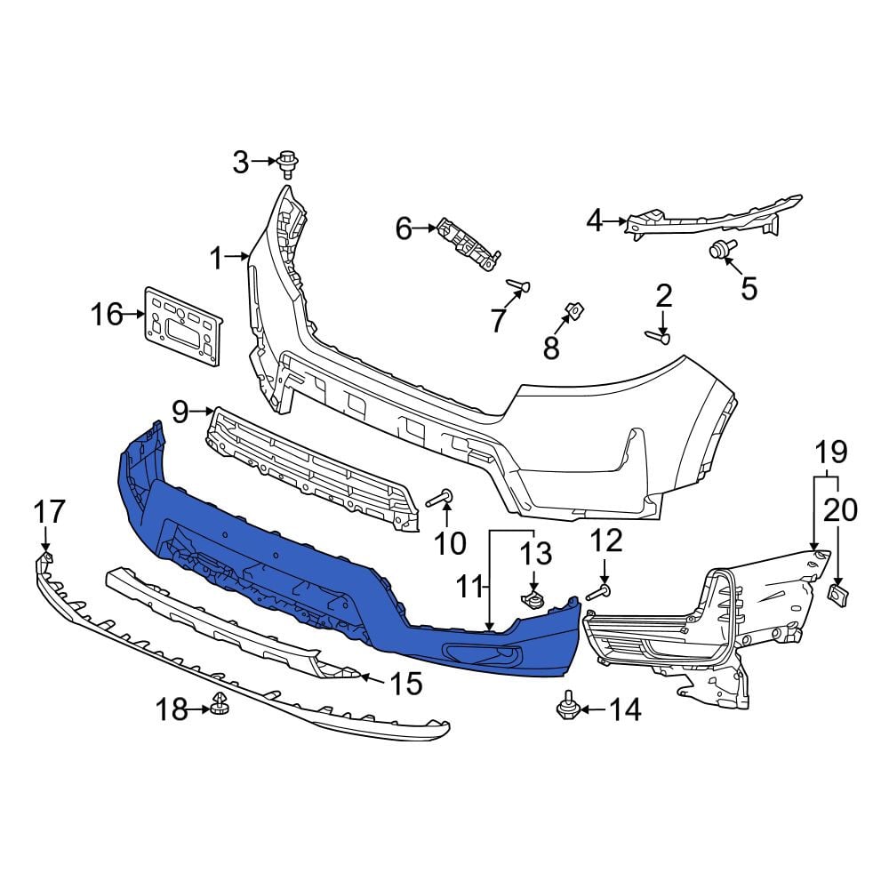 Honda OE 71105T6ZA50 - Front Lower Bumper Cover