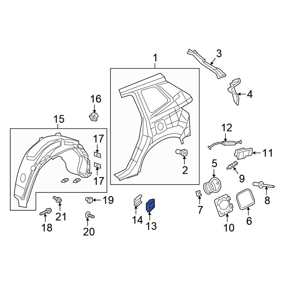 Honda OE 75450TBAA02 - Rear Quarter Panel Vent