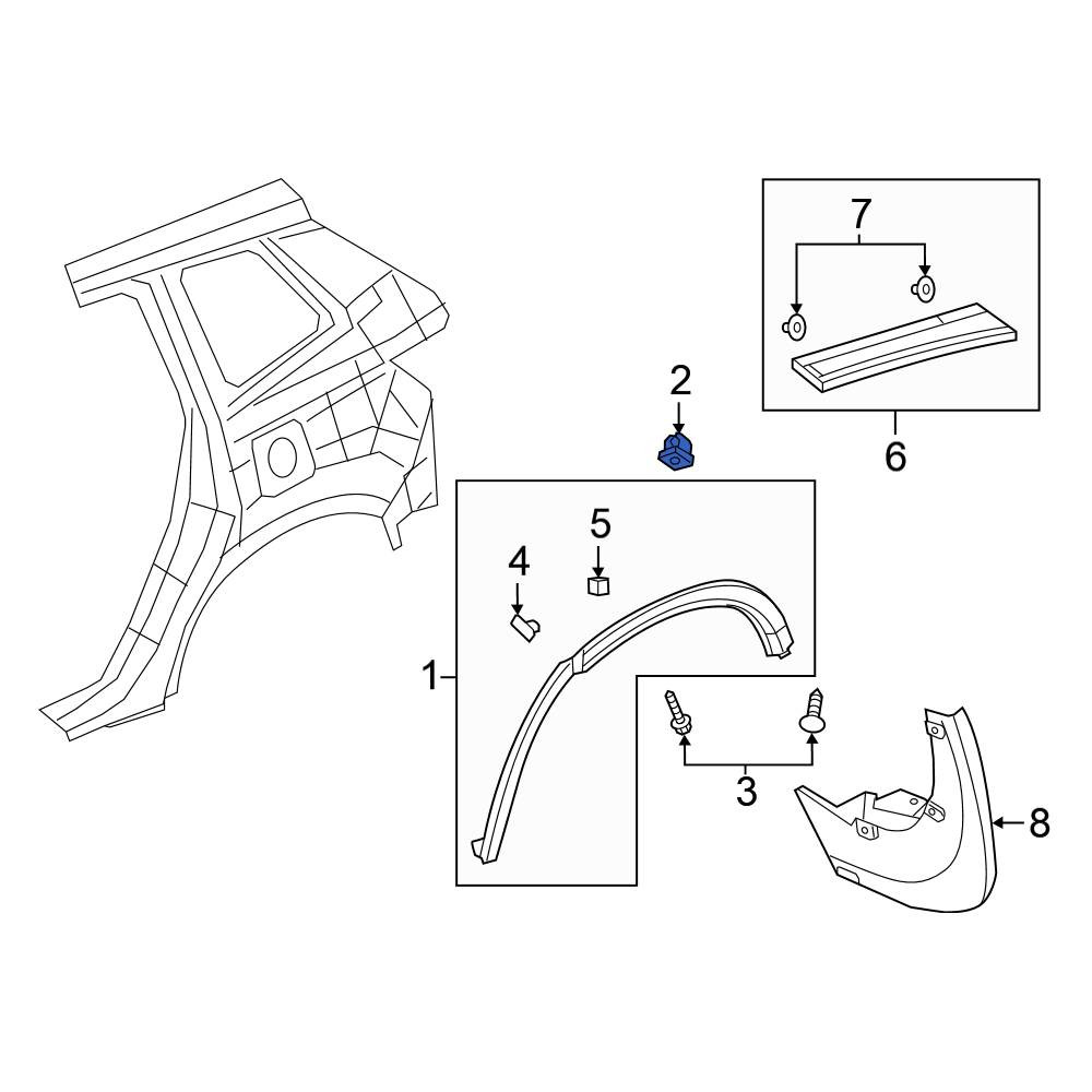 Honda OE 90682SDAA01 - Fender Liner Grommet