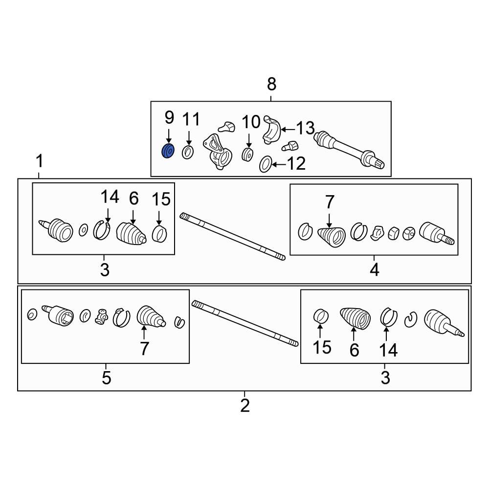 Honda OE 91260S84A01 - CV Intermediate Shaft Seal