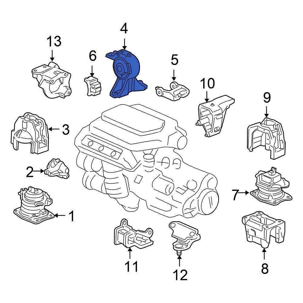 Honda OE 50820SHJA03 - Engine Mount
