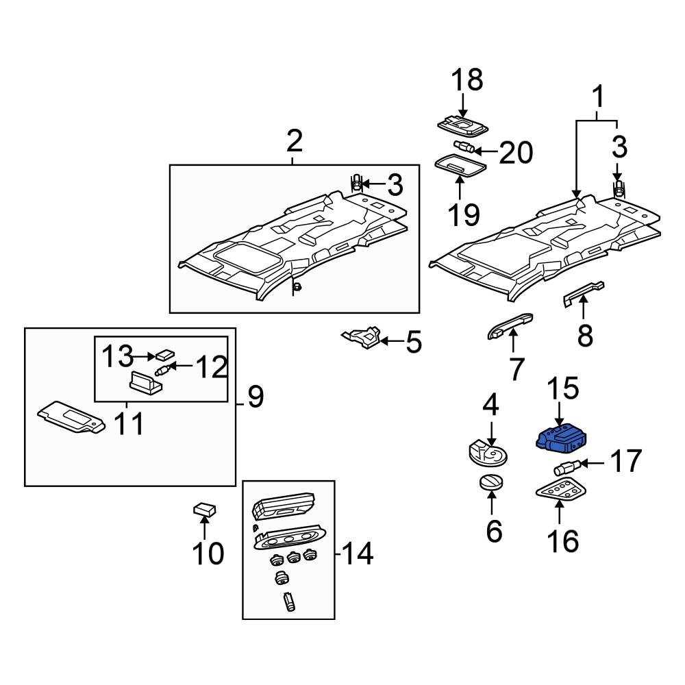 Honda OE 34404SDAA22 - Reading Light