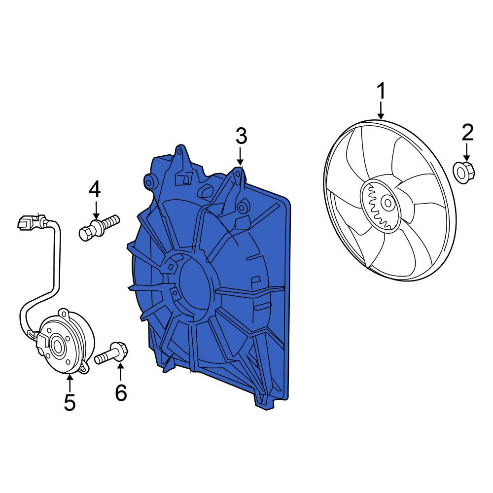 Honda OE 74160THRA00 - Front Engine Cooling Fan Shroud