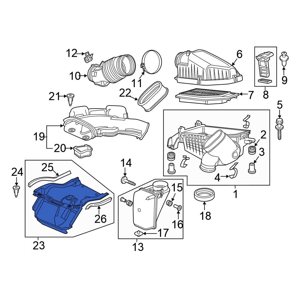 Honda OE 172485MRA00 - Center Engine Air Intake Hose