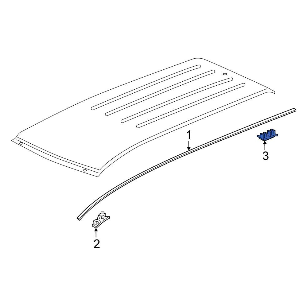 Honda OE 91507THRA00 - Rear Roof Drip Molding Clip