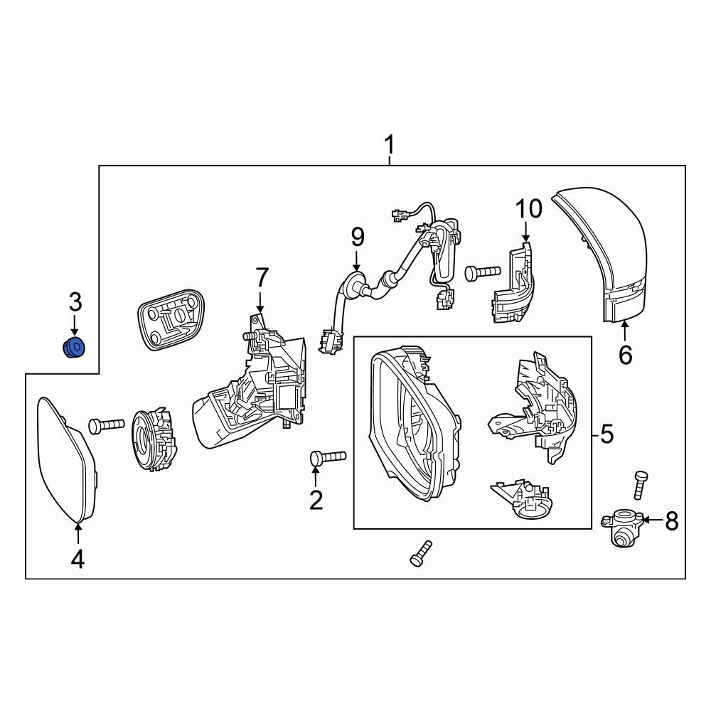 Honda OE 9405006080 - Door Mirror Nut