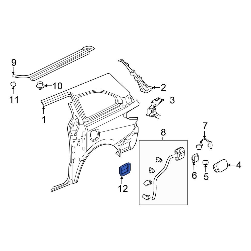 Honda OE 75450TBAA02 - Rear Quarter Panel Vent