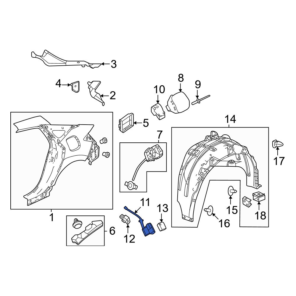 Honda OE 74700T20A01 - Rear Fuel Filler Door Lock Actuator
