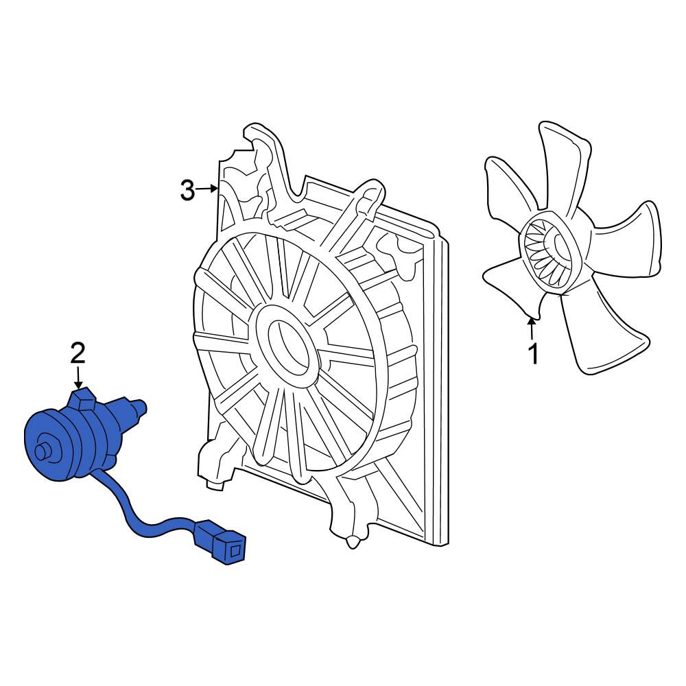 Honda OE 19030RCAA01 - Engine Cooling Fan Motor