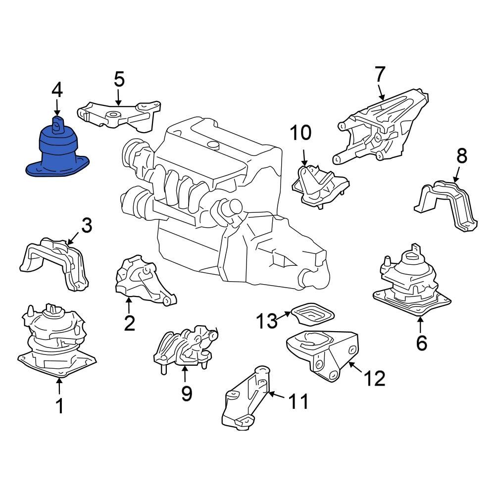 Honda OE 50830SDAA11 - Front Engine Mount