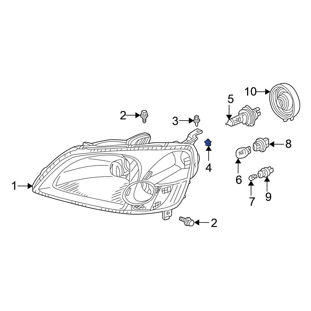 Honda OE 90682SB0003 - Wheel Arch Molding Grommet