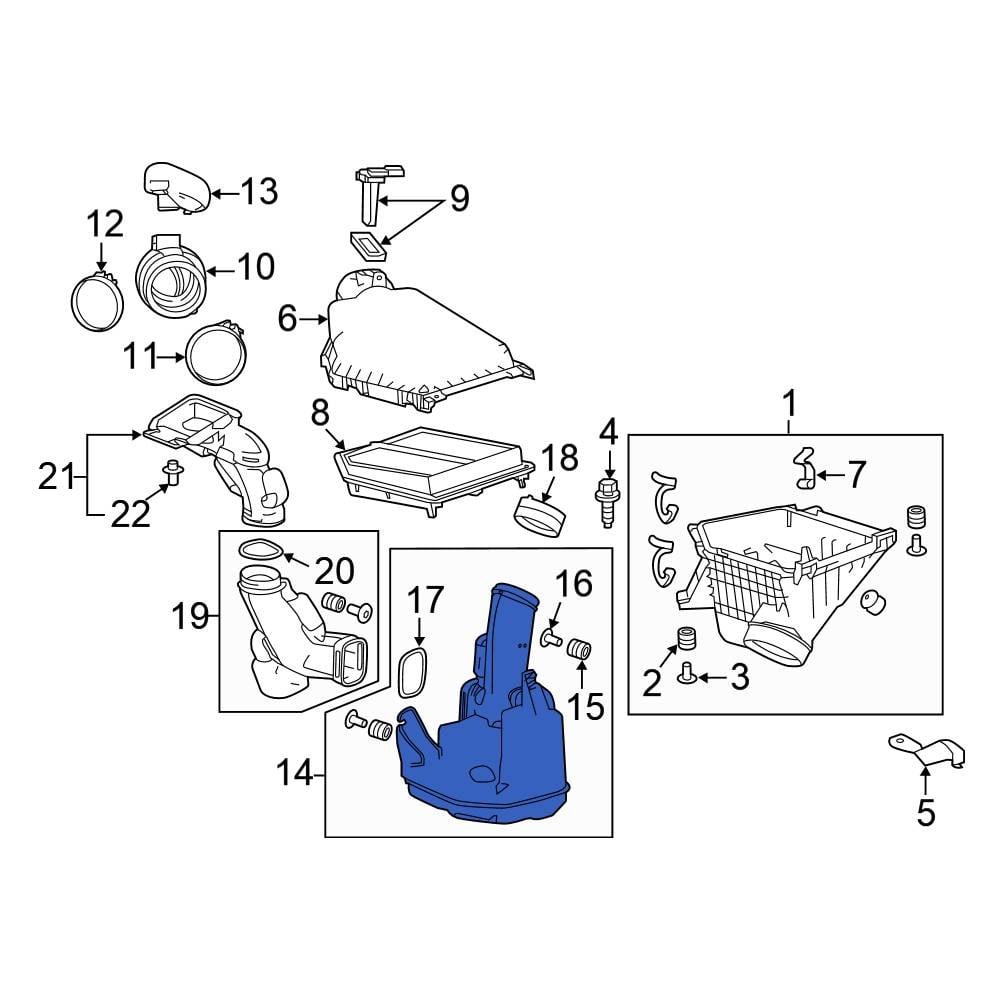 Honda OE 172305A2A00 - Lower Engine Air Intake Resonator