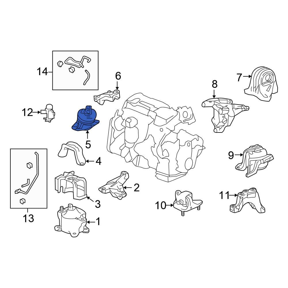 Honda OE 50820T2FA01 - Center Engine Mount