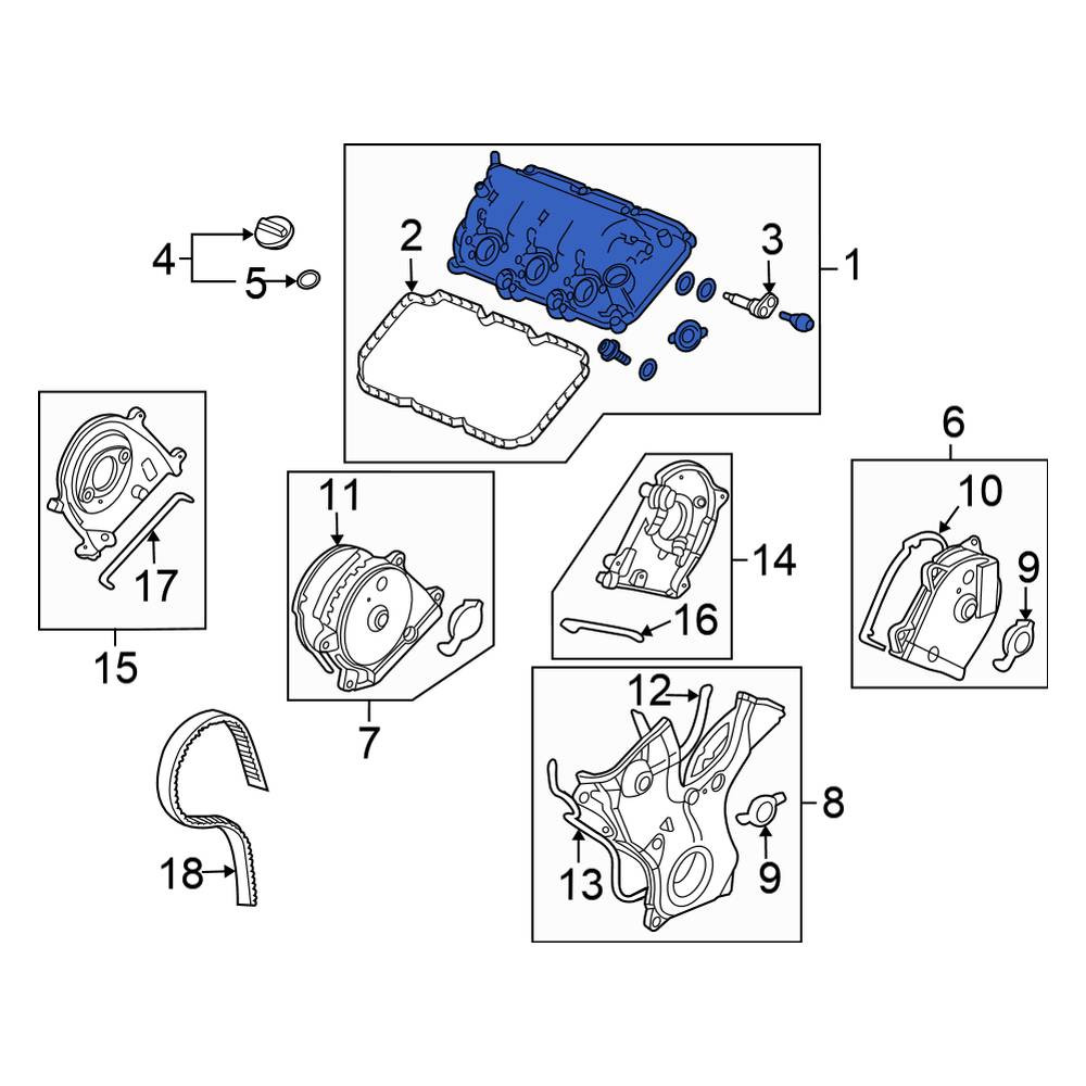 Honda OE 12310RDFA01 - Engine Valve Cover