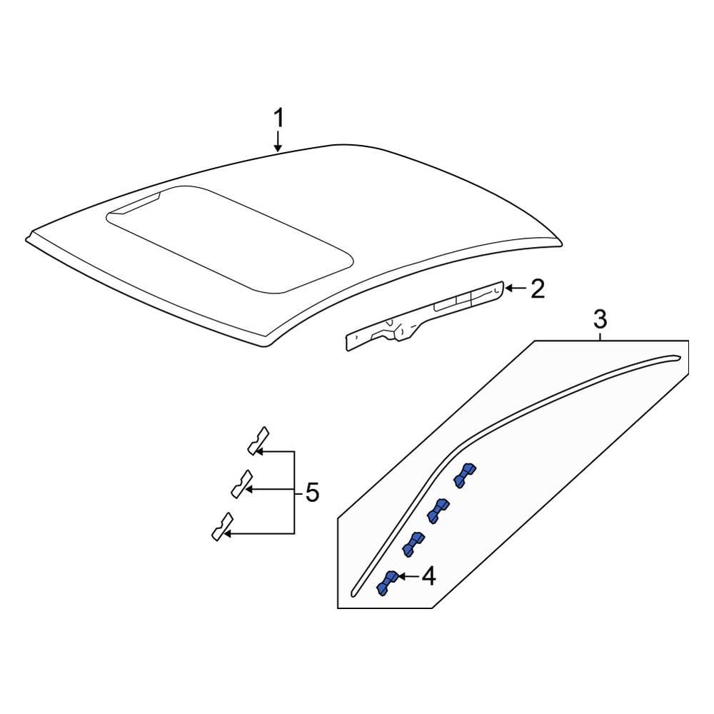 Honda OE 91572SDAA01 - Roof Molding Clip