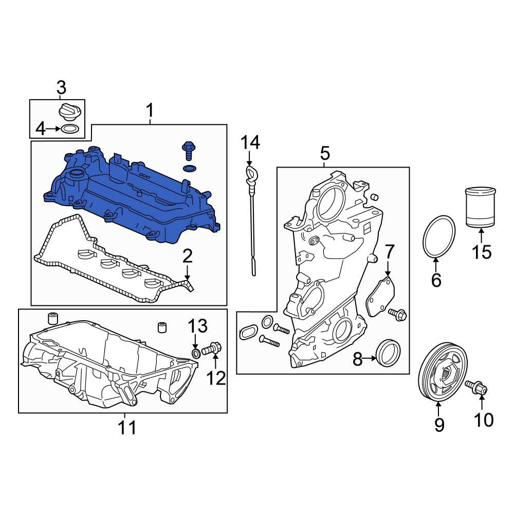 Honda OE 12310RDFA01 - Engine Valve Cover