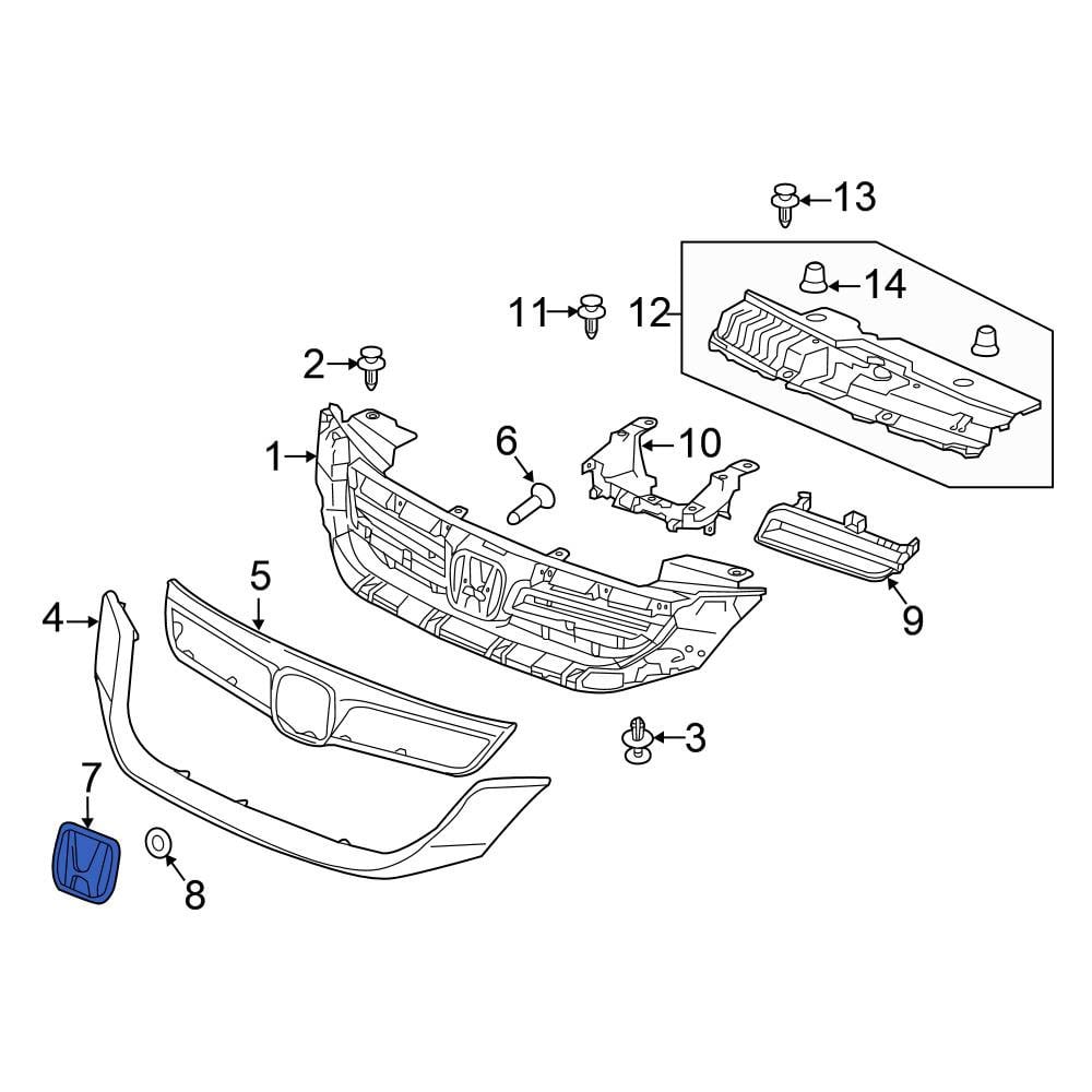 Honda OE 75700TA0A00 - Front Grille Emblem
