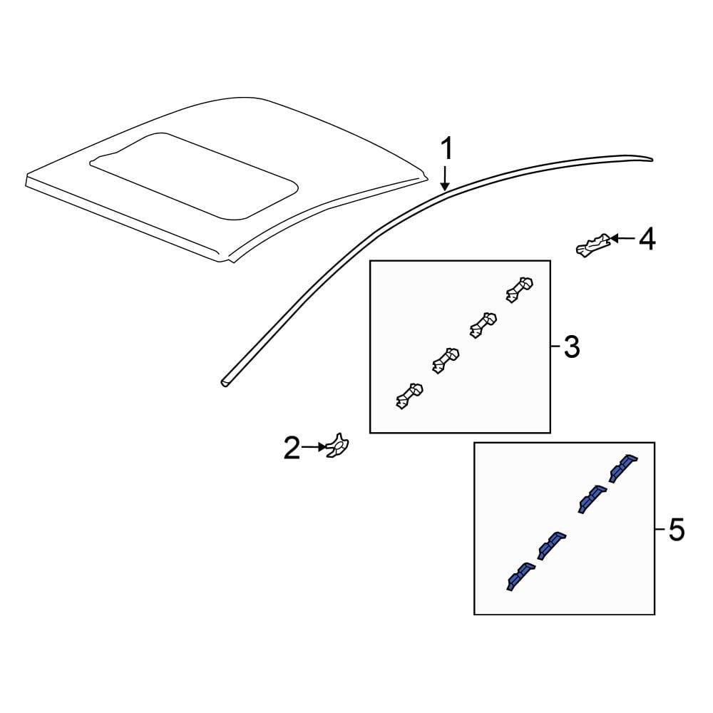 Honda OE 91570SJD003 - Roof Drip Molding Clip