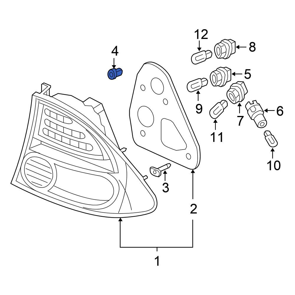 Honda OE 9405005080 - Back Up Light Assembly Nut