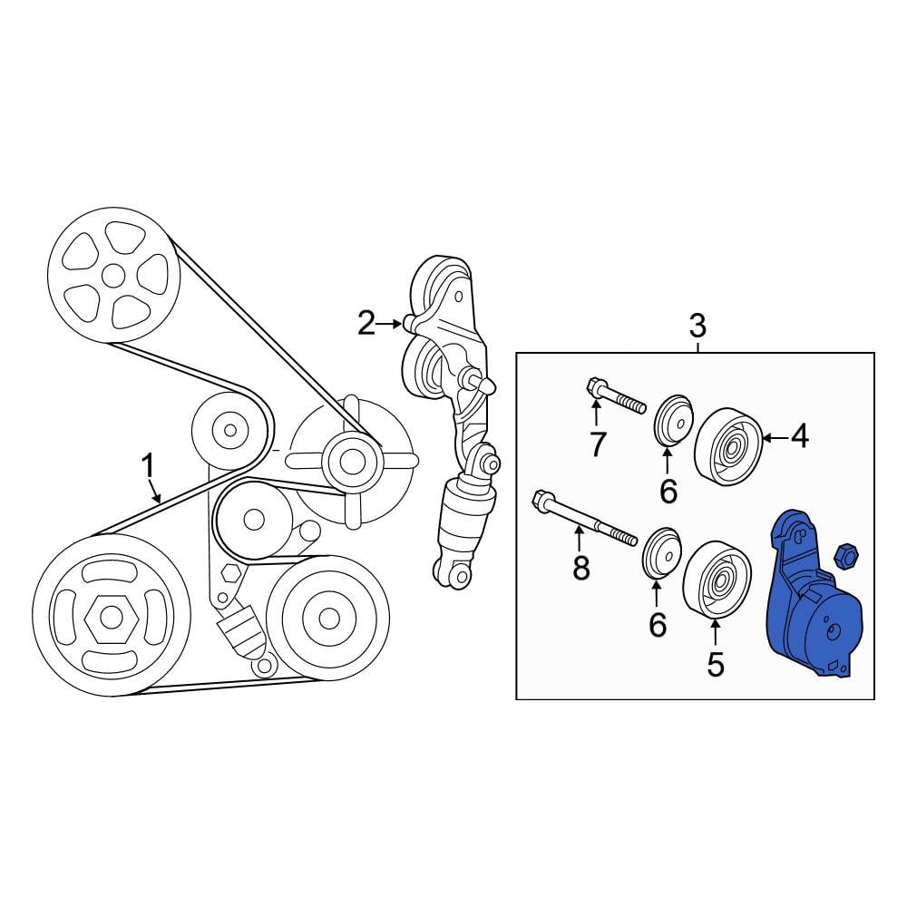 Honda OE 31170RCAA04 - Accessory Drive Belt Tensioner Assembly
