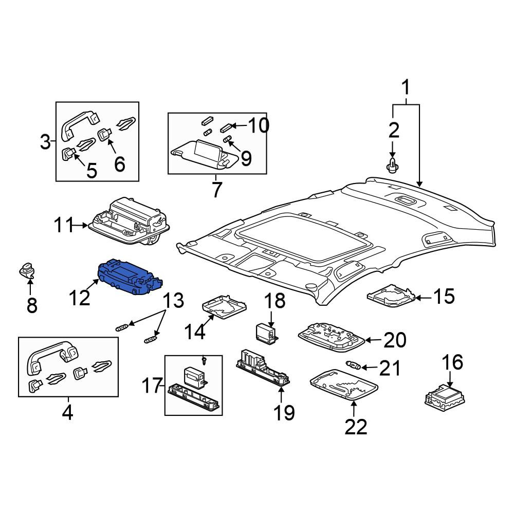 Honda OE 34404SDAA22 - Reading Light