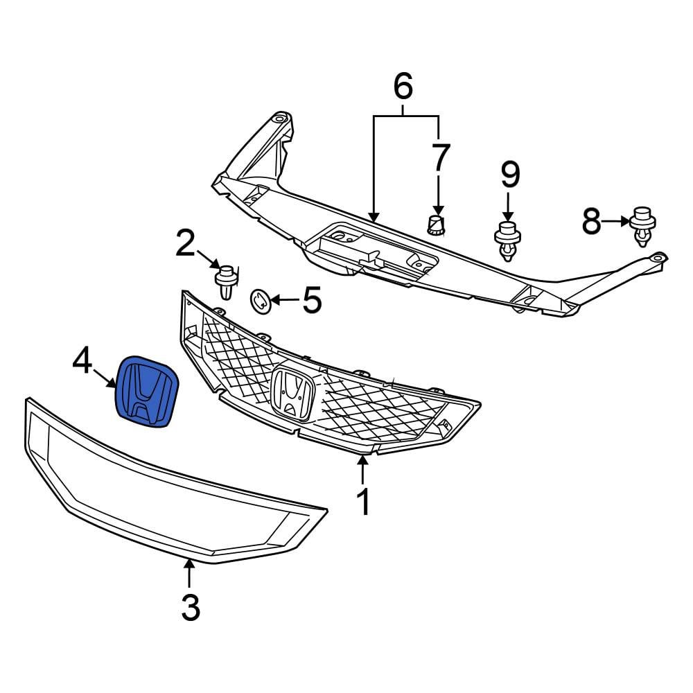 Honda OE 75700TA0A00 - Front Grille Emblem