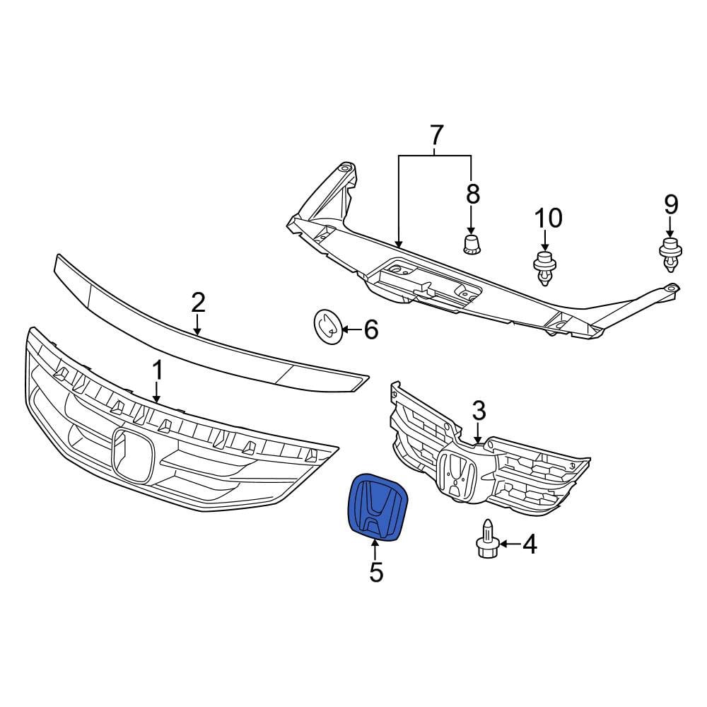 Honda OE 75700TA0A00 - Front Grille Emblem