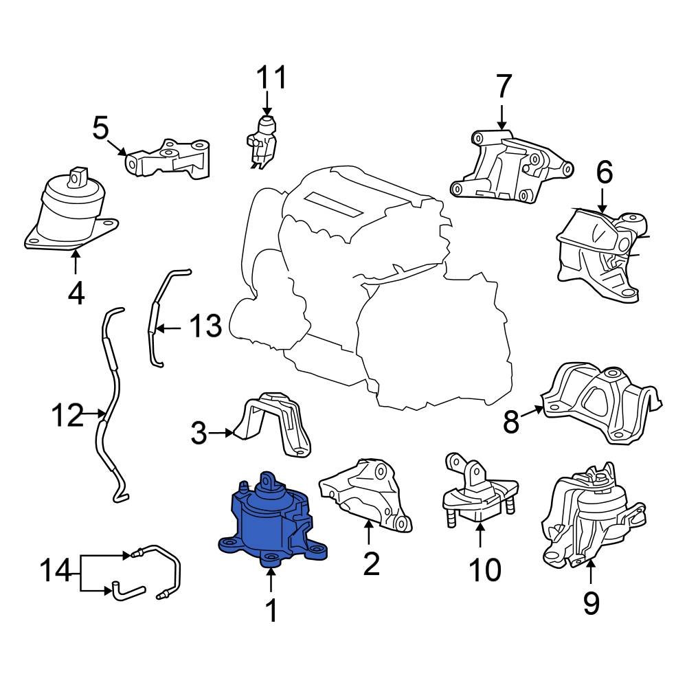 Honda OE 50830TA0A02 - Front Engine Mount