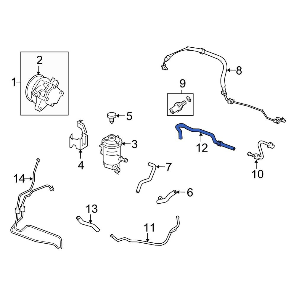 Honda OE 53733TA0A01 - Power Steering Return Hose