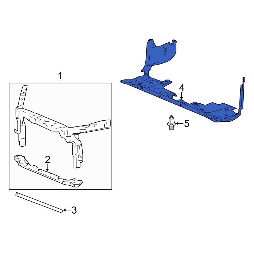 Honda OE 74111T2AA00 - Front Radiator Support Splash Shield