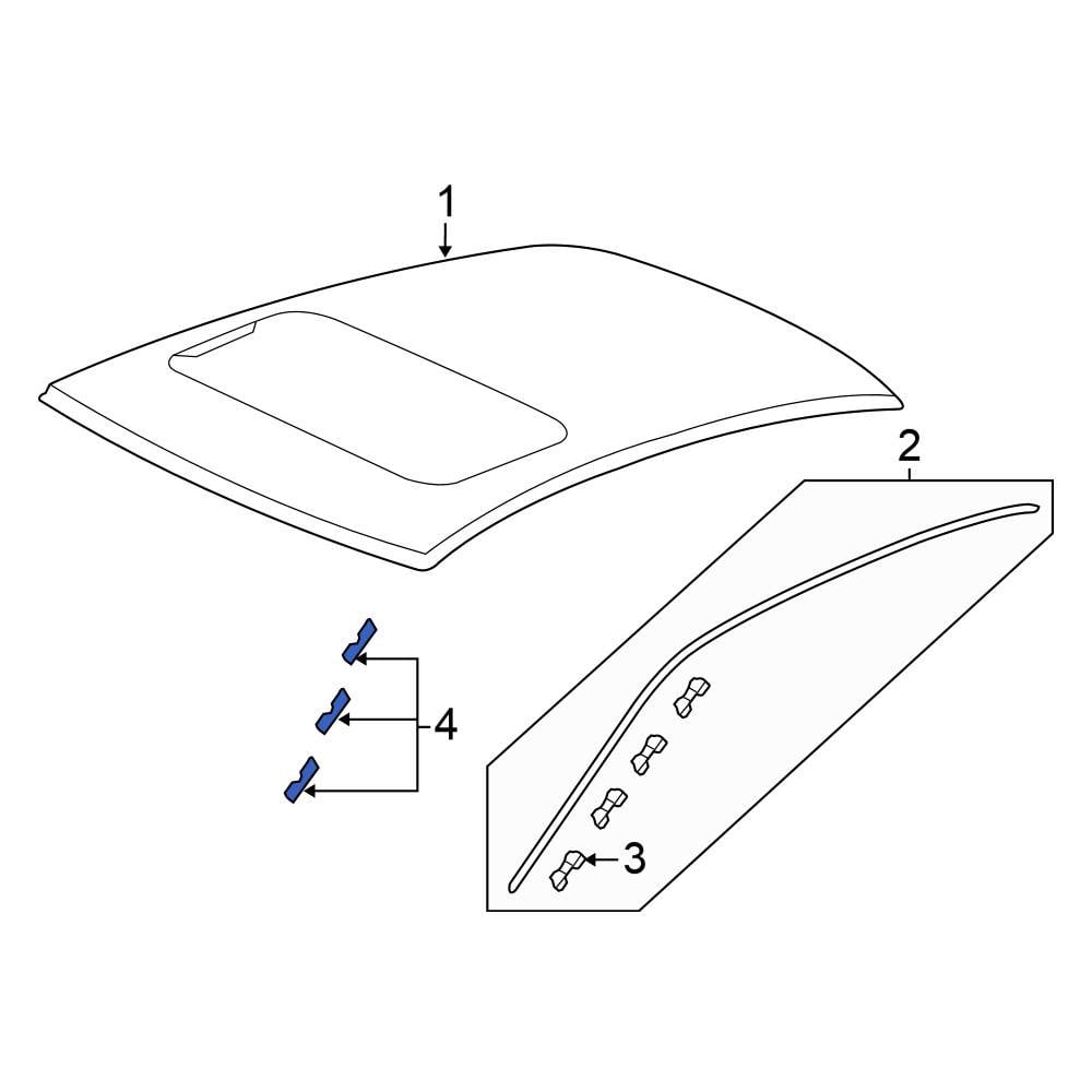 Honda OE 91572SDAA01 - Roof Molding Clip