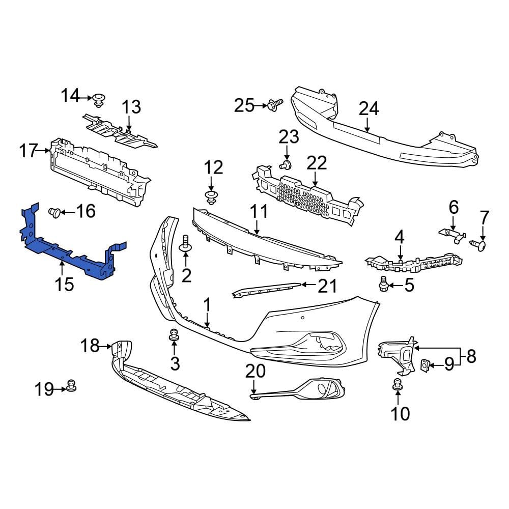 Honda OE 71303TVAA00 - Front Lower Radiator Support Air Duct