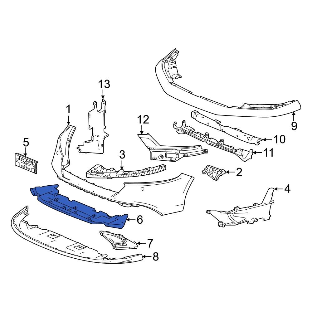 Honda OE 7117530AA00 - Front Bumper Cover Reinforcement