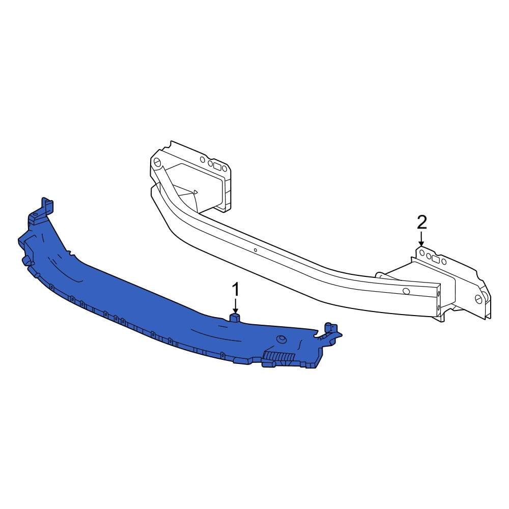 Honda OE 7117030AA00 - Front Bumper Cover Reinforcement