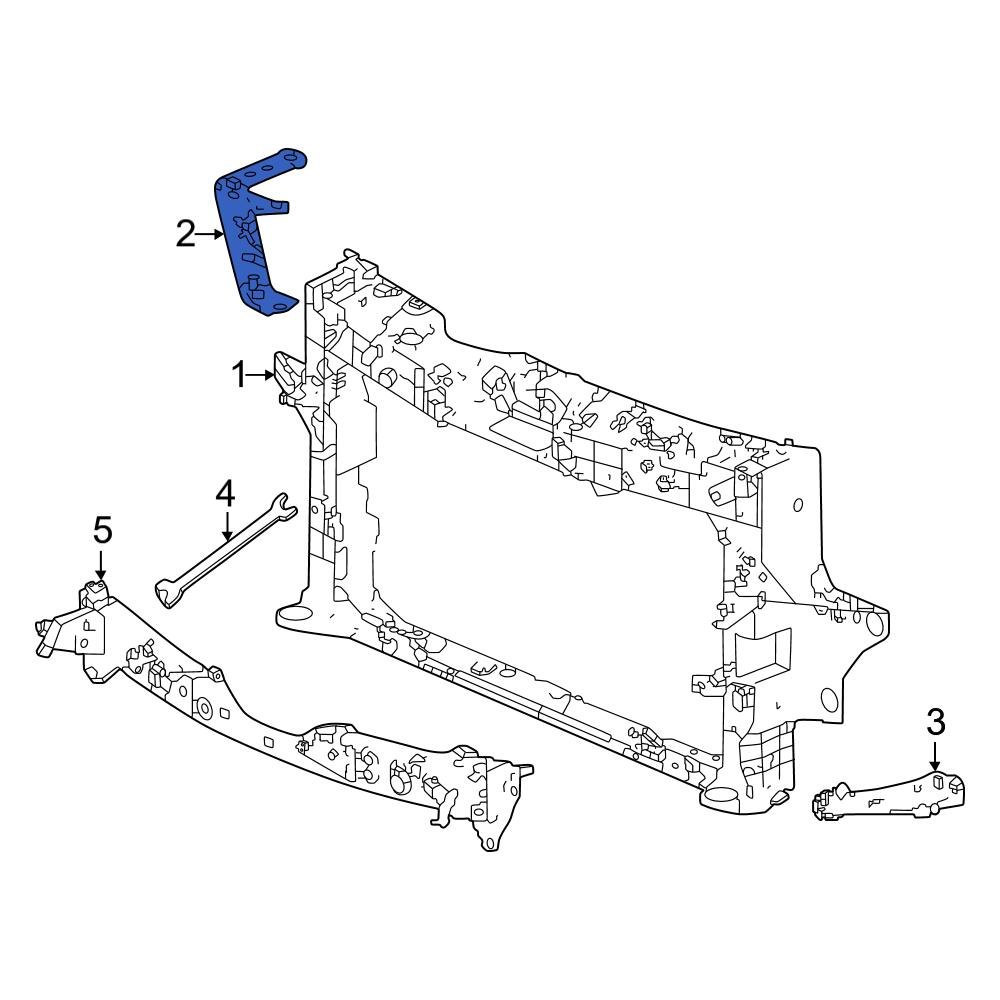 Honda OE 7141530AA00 - Right Upper Radiator Support Bracket