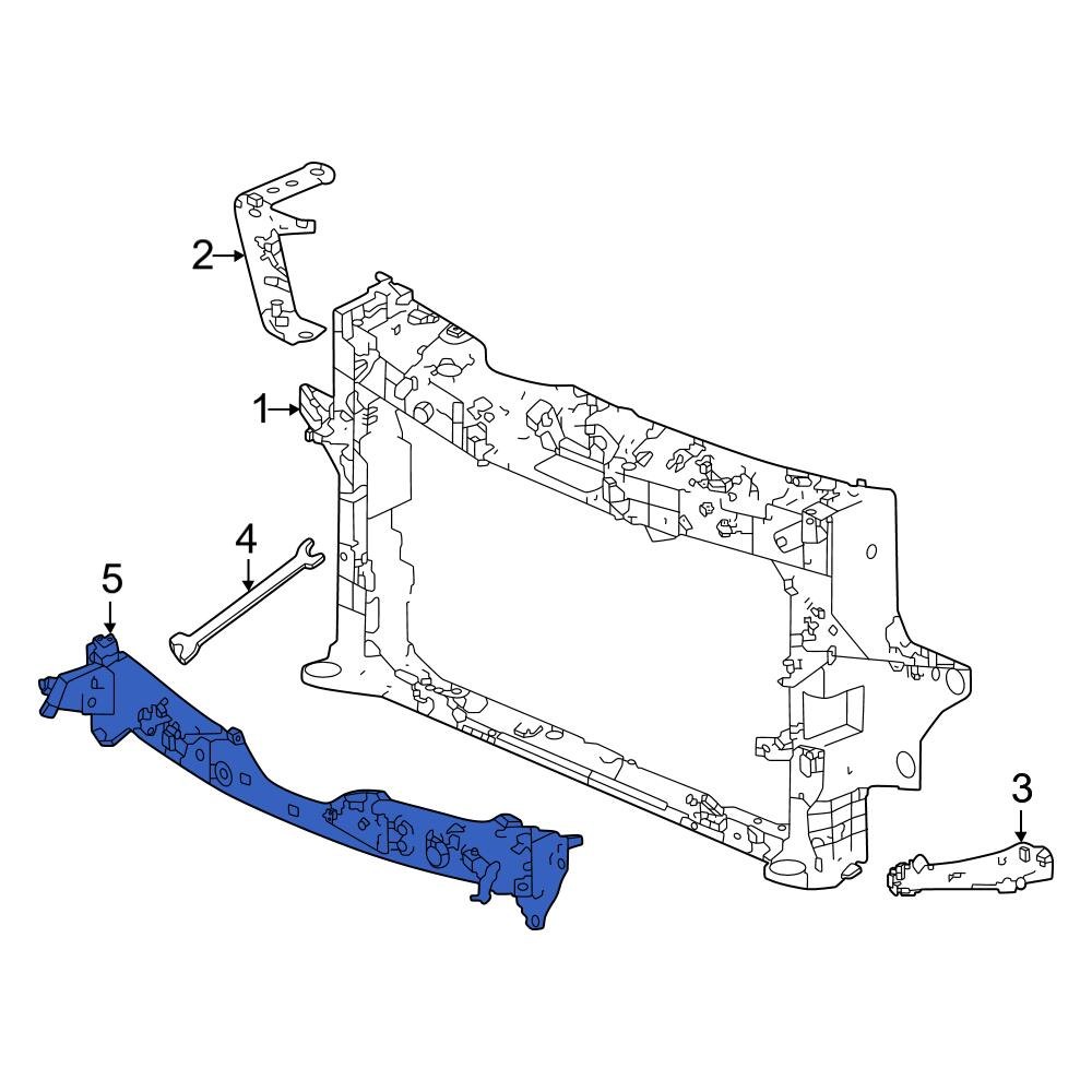 Honda OE 7142030AA00 - Front Radiator Support Panel Reinforcement