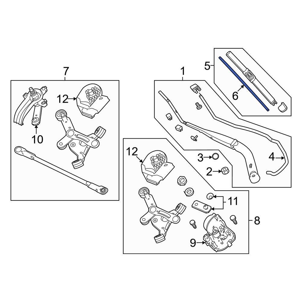 Honda OE 76632TZ3A04 - Right Wiper Blade Refill