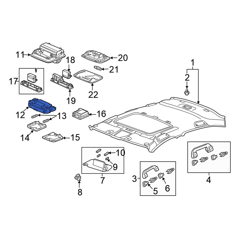 Honda OE 34404SDAA22 - Reading Light