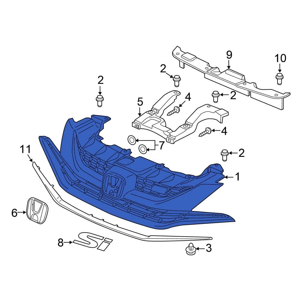 Honda OE 71121TS9A61 - Front Grille