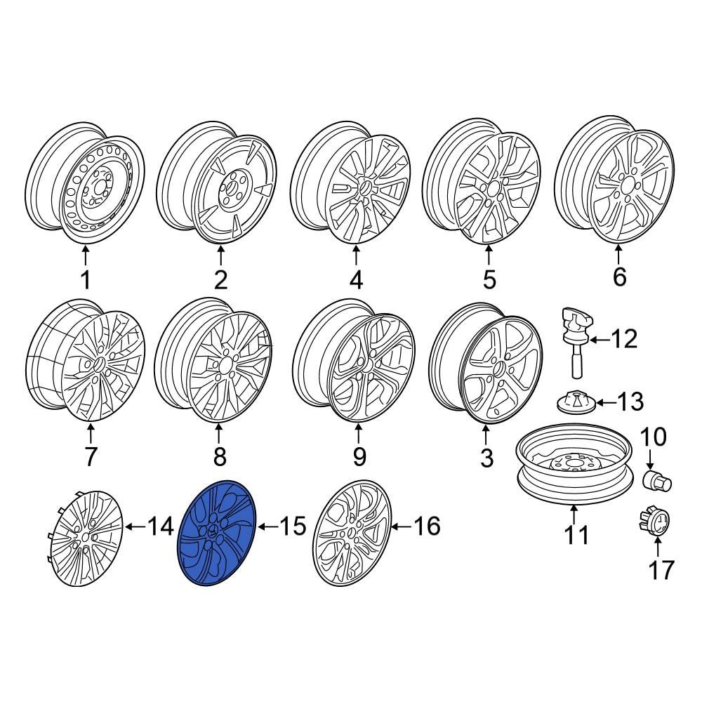 Honda OE 44733TR3A00 - Wheel Cover
